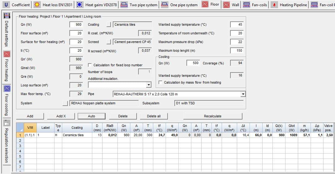Floor heating / cooling - IntegraCAD
