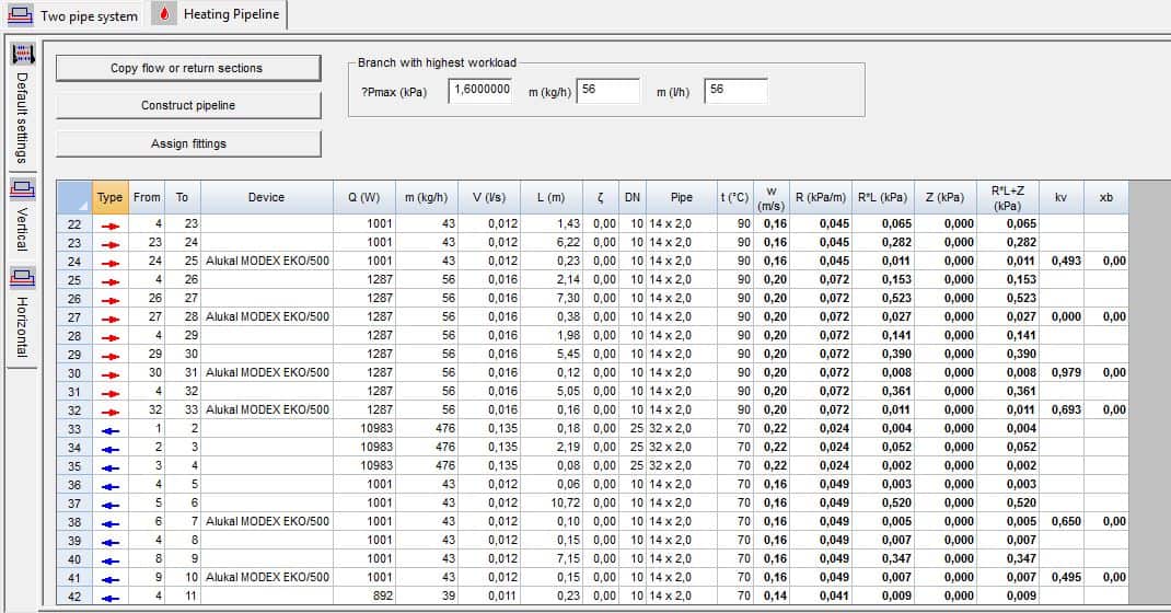 Heating / cooling pipeline - IntegraCAD
